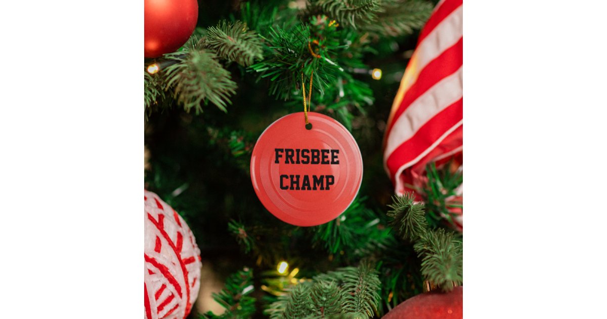 Frisbee Lover Personalized Ornament | Zazzle