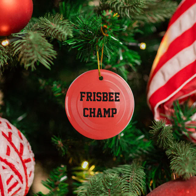 Frisbee Lover Personalized Ornament | Zazzle