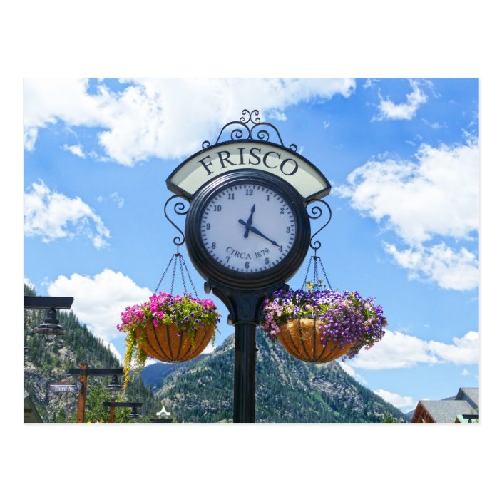 Frisco, Colorado, Clock Postcard | Zazzle.com
