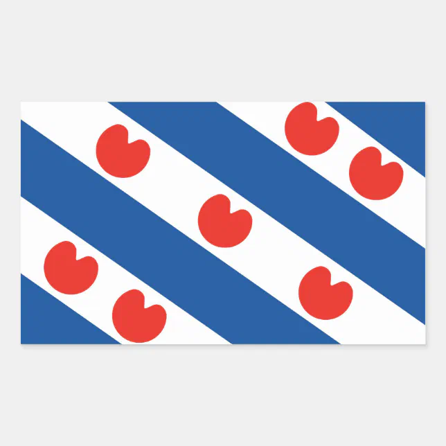 Frisia frisian flag netherlands country region rectangular sticker | Zazzle