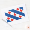 Frisia frisian flag netherlands country region rectangular sticker | Zazzle