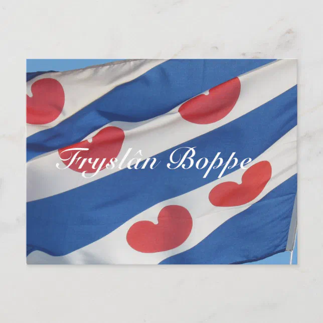 Frisian Flag Fryslân Boppe Postcard Kaart | Zazzle
