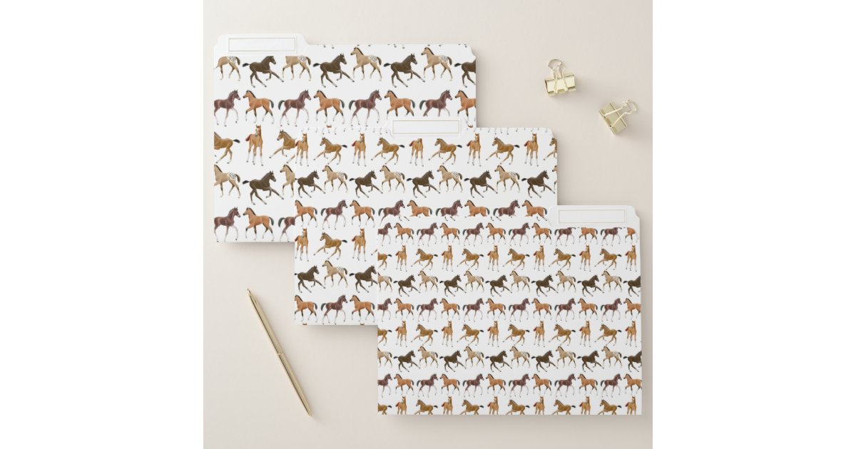 Frisky Horse Foals File Folders | Zazzle