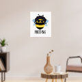 Frizz-Bee Funny Afro Bee Pun Poster | Zazzle