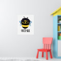 Frizz-Bee Funny Afro Bee Pun Poster | Zazzle