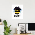 Frizz-Bee Funny Afro Bee Pun Poster | Zazzle