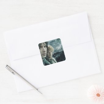 FRODO™ and Samwise Close Up Square Sticker | Zazzle