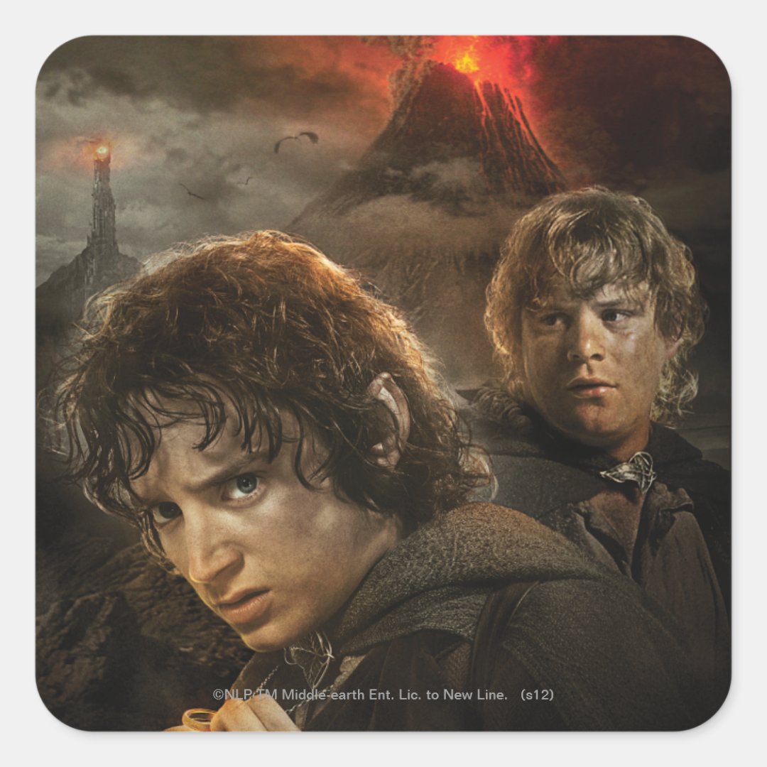 FRODO™ and Samwise Square Sticker | Zazzle