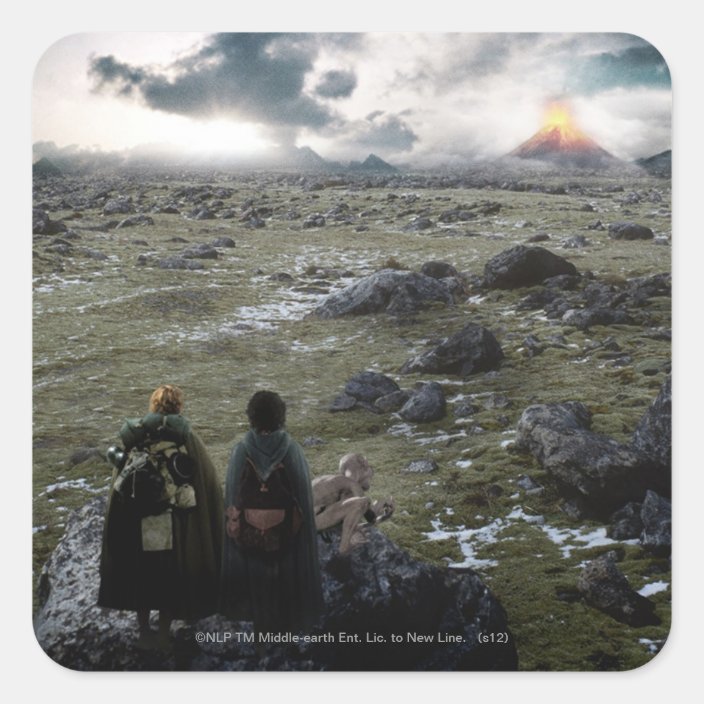 FRODO™ and Samwise Standing Square Sticker | Zazzle.com