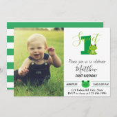 Frog 1st birthday party One year Sweet toad Invitation | Zazzle