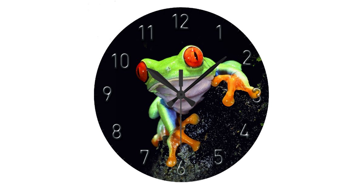 Frog 3 Clock Options | Zazzle.com