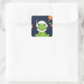 Frog Astronaut Animal With Space Helmet Clipart Square Sticker | Zazzle