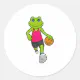 Frog Basketball player Basketball Classic Round Sticker | Zazzle
