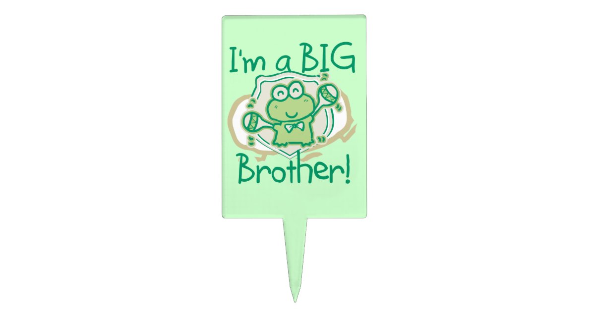 Frog Big Brother Cake Topper | Zazzle