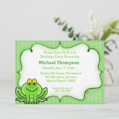 Frog Birthday Party Invitation | Zazzle