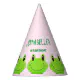 Frog Birthday Party Theme Lovely Pink Party Hat | Zazzle