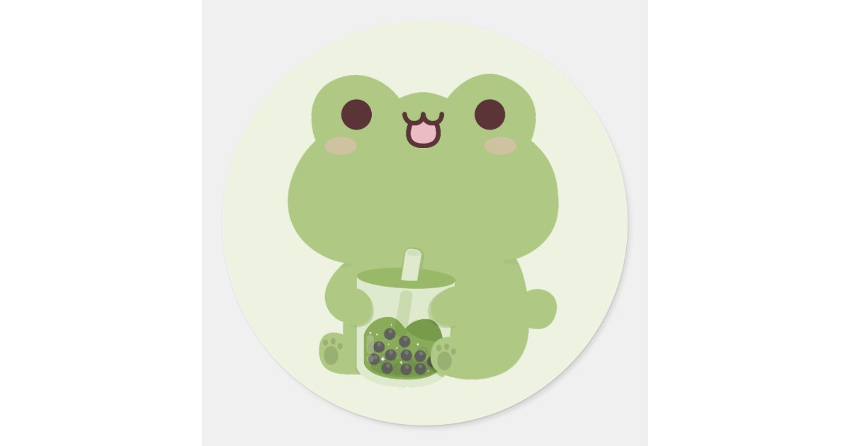 Frog Boba Classic Round Sticker | Zazzle