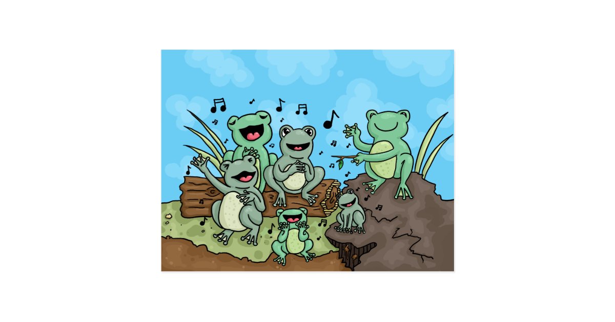 Frog Chorus Postcard | Zazzle.com