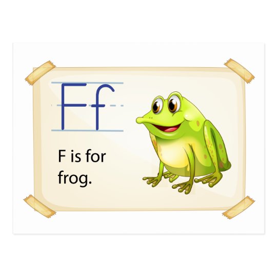 Frog flashcard postcard | Zazzle.com