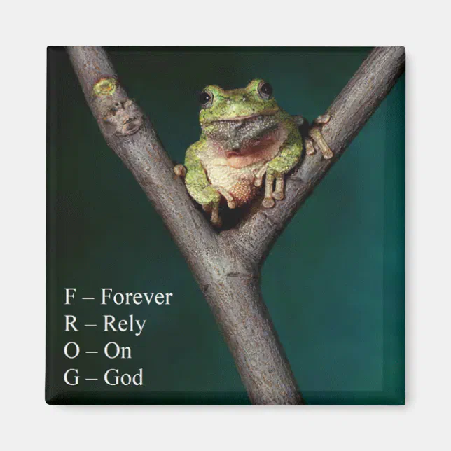 FROG - Forever Rely On God - Magnet | Zazzle