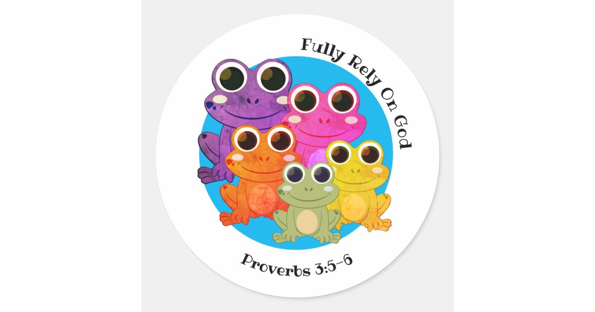 FROG Fully Rely On God Christian Classic Round Sticker | Zazzle