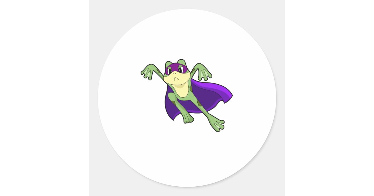 Frog Hero Classic Round Sticker | Zazzle
