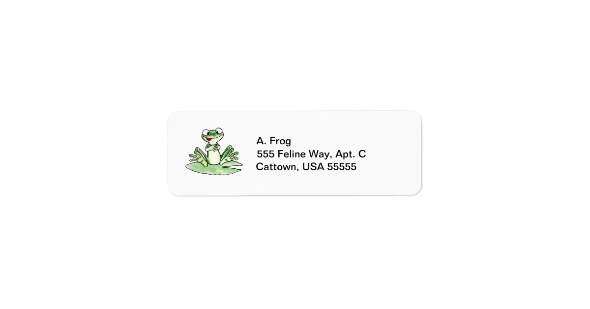 Frog Label | Zazzle