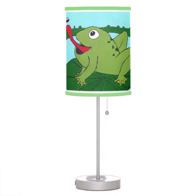 Frog Lamp, Ribbit Lamp, Pond Theme Nursery Table Lamp | Zazzle