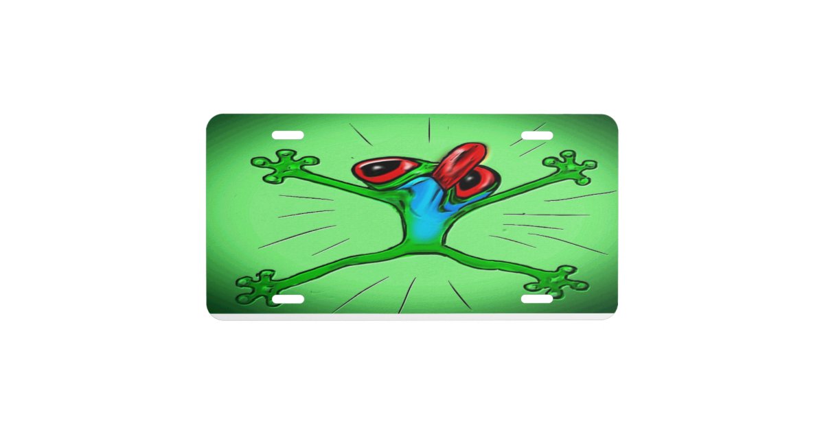 Frog license Plate | Zazzle