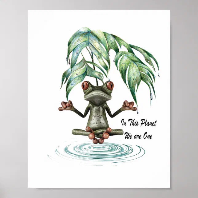 Frog Meditating Poster Zazzle
