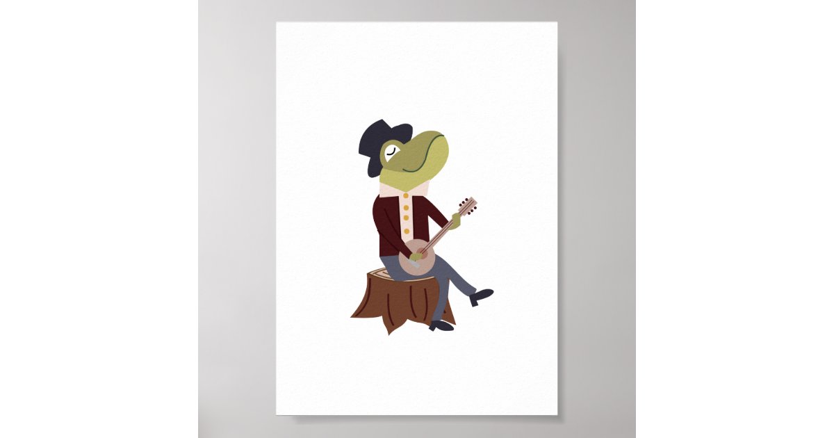 Frog Musician Poster | Zazzle