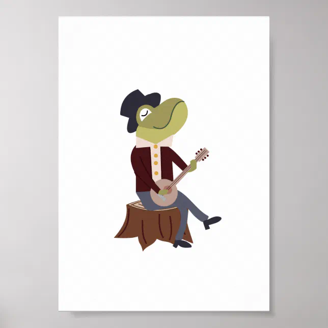 Frog Musician Poster | Zazzle