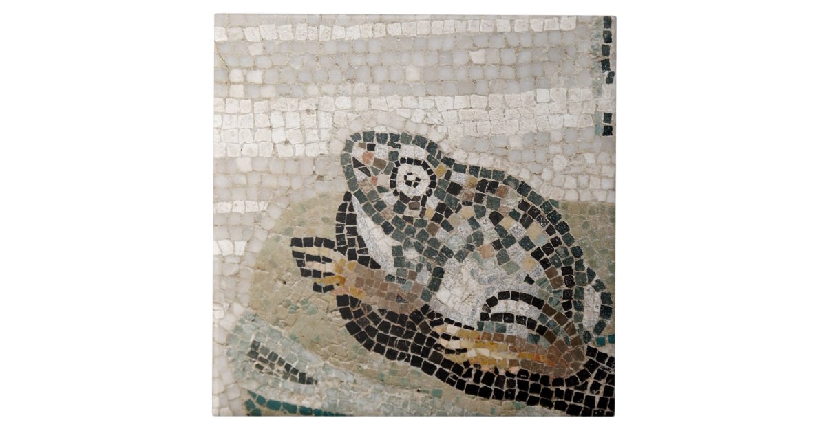 Frog, Nile mosaic, from the House of the Faun Ceramic Tile | Zazzle