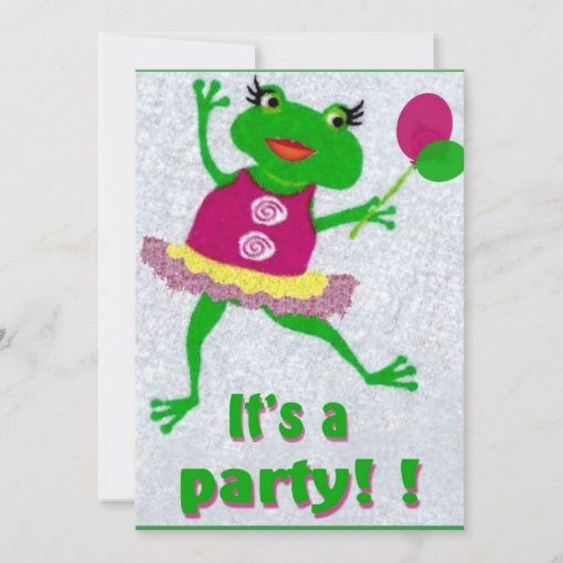 Frog Party Invitation Birthday Celebration | Zazzle