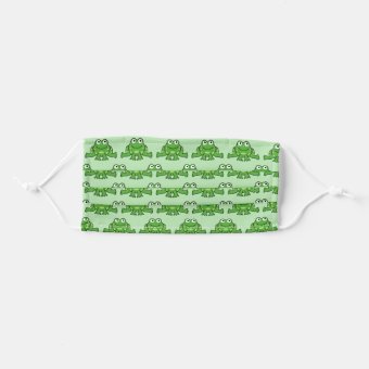 Frog Pattern Adult Cloth Face Mask | Zazzle