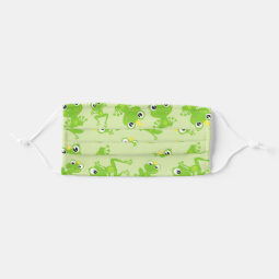 Frog Pattern, Cute Frogs, Green Frogs, Frog Prince Adult Cloth Face ...