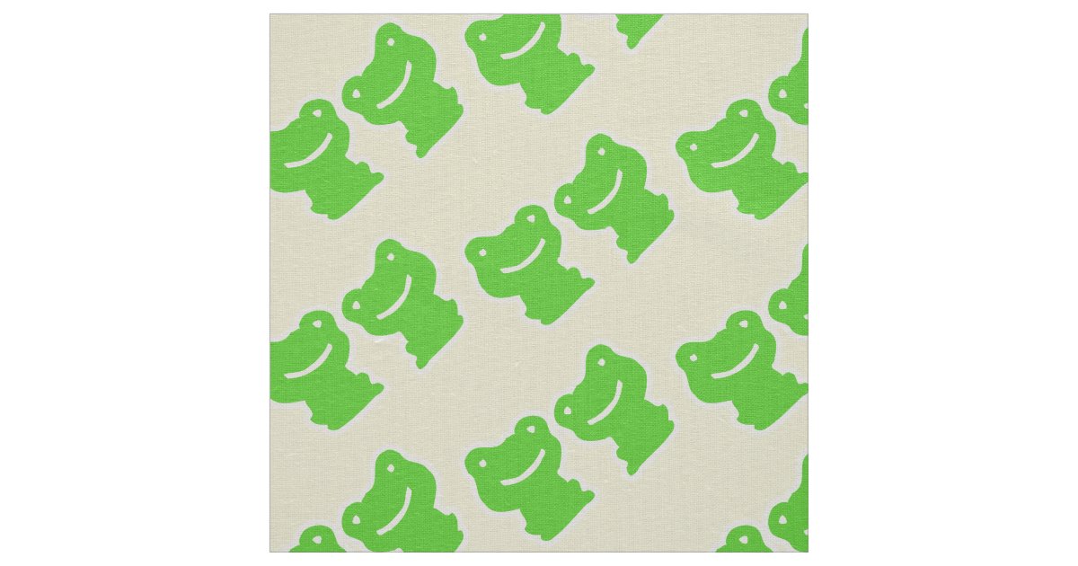 Frog Pattern Fabric | Zazzle