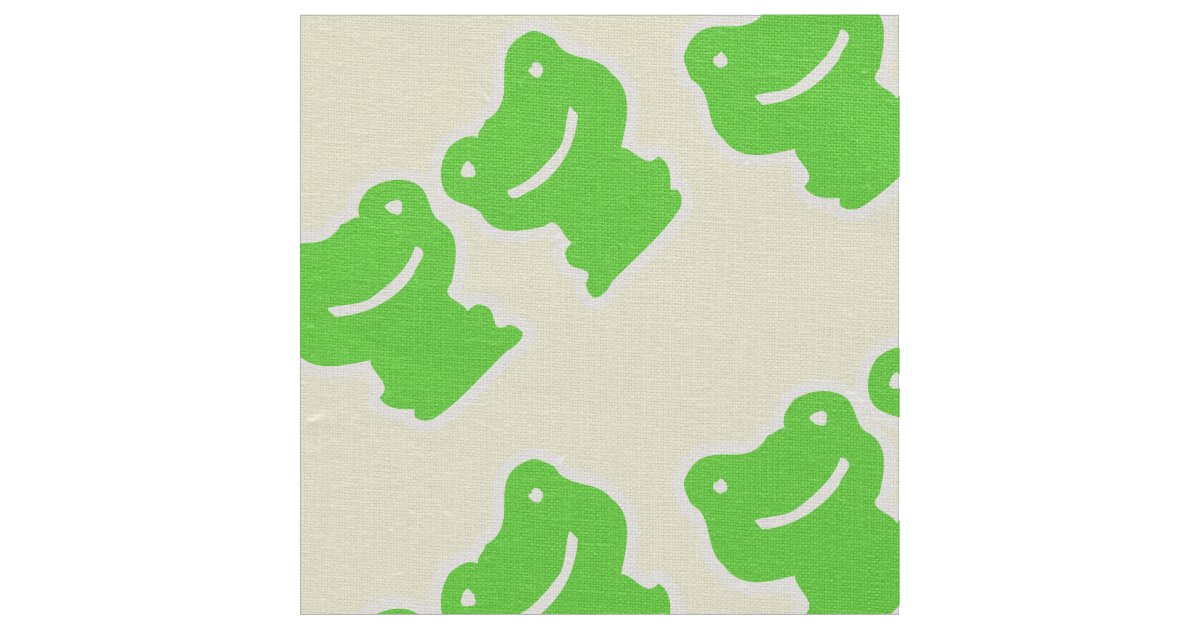 Frog Pattern Fabric | Zazzle