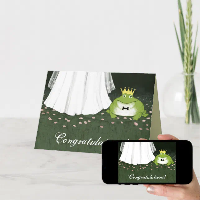 Frog Prince Fairy Tale Wedding Congratulations Card | Zazzle