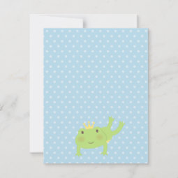 Frog Prince Polka Dots Baby Shower Invitations | Zazzle