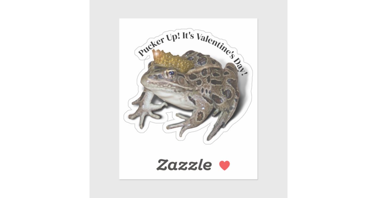Frog Prince Valentine Sticker | Zazzle