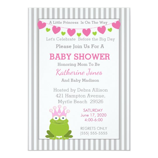 Frog Princess Baby Shower Invitation | Zazzle.com