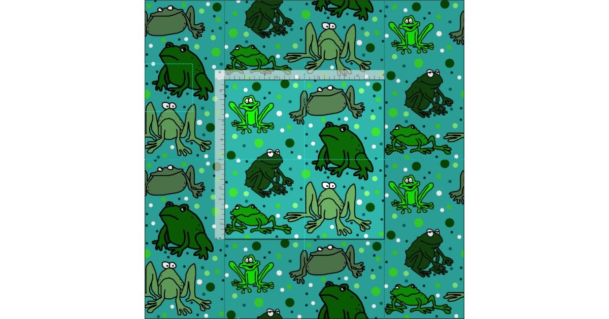 Frog Print Fabric | Zazzle