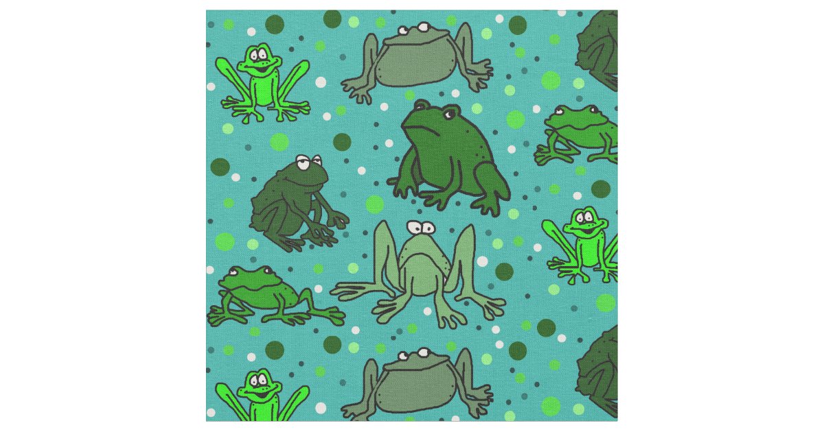 Frog Print Fabric | Zazzle