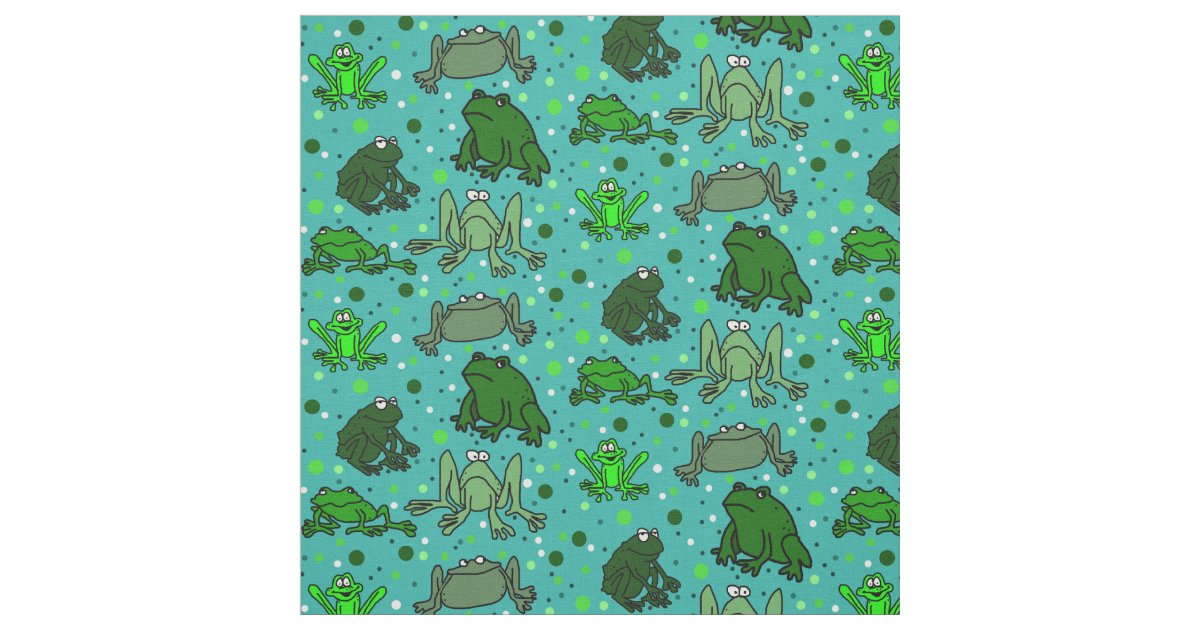 Frog Print Fabric | Zazzle