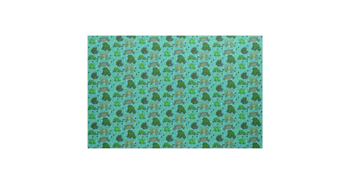 Frog Print Fabric | Zazzle