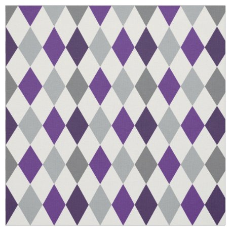 Purple Argyle Fabric | Zazzle