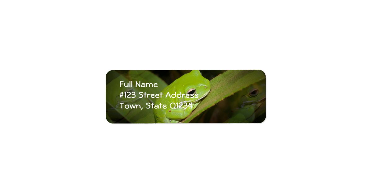 Frog Reflections Return Address Label | Zazzle