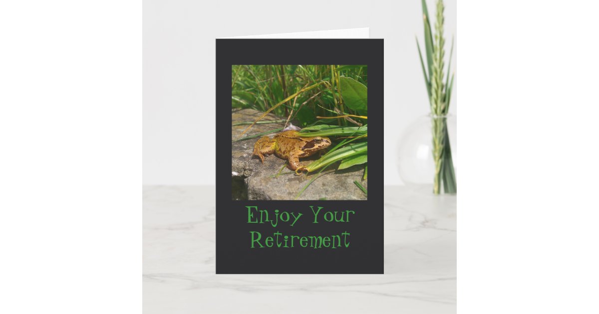 Frog Retirement Card | Zazzle.com