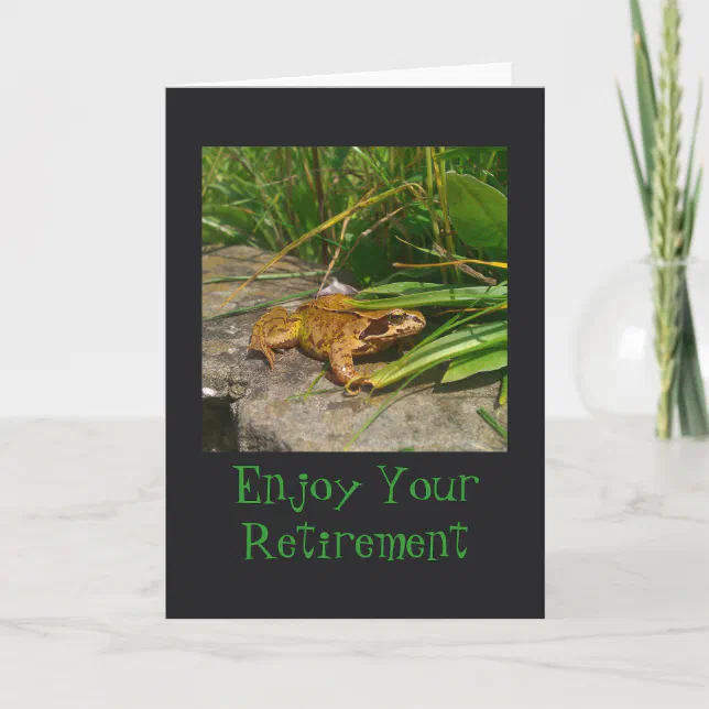 Frog Retirement Card | Zazzle